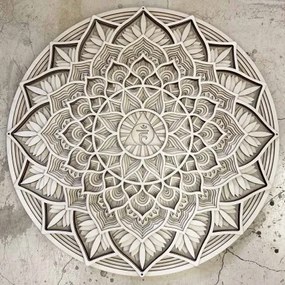 Vyřezávaná dřevěná 3D mandala na zeď | SENTOP PR0460