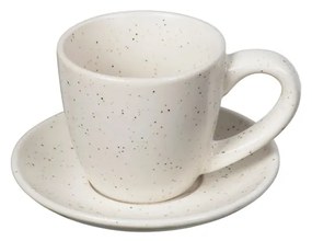 Kameninový šálek na espresso s podšálkem 50 ml Broste NORDIC - krémový