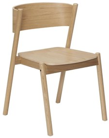 Jídelní židle z dubového dřeva Oblique - Hübsch