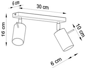 Bodové svítidlo SOLLUX Ring 2 GU10 2x40W bez zdroje SL.0092 černá