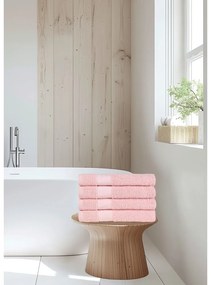 Růžové froté bavlněné ručníky v sadě 4 ks 50x100 cm – Good Morning