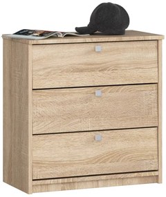 3 křídlový botník MINI 60 cm, dub sonoma