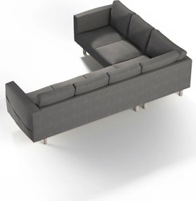 Potah na pohovku IKEA Norsborg rohová 5-místná barva šedá látka pletený vzor