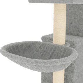Škrabadlo pro kočky se sisalovými sloupky světle šedé 83 cm 171766