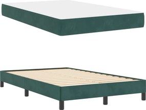 Postel s boxspringem s matrací Tmavě zelená 120 x 190 cm textil 3398680