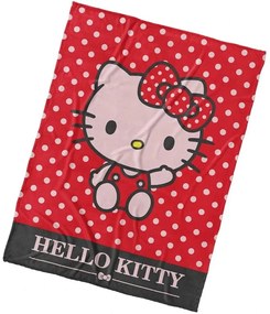 Velká coral fleece deka Hello Kitty - 150 x 200 cm - 2. jakost