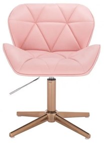 LuxuryForm Židle MILANO na zlatém kříží - růžová