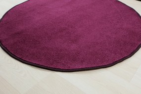 Vopi, AKCE: 67x67 (průměr) kruh cm Kusový koberec Eton fialový 48 kruh, fialová, ložnice