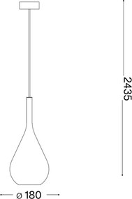 Ideal Lux - Lustr na lanku KALIQUE 1xE27/42W/230V pr. 18 cm čirá
