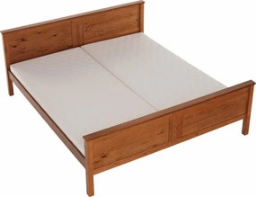 Postel, borovicové dřevo v odstínu dub, 180x200, PROVO NEW Kondela 0000400849