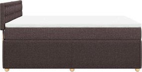 Box spring postel s matrací tmavě hnědá 140x190 cm textil 3287468