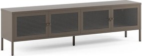 Šedý kovový TV stolek 160x50x35 cm Layna – Marckeric