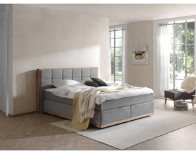 Boxspring postel 180x200 z masivu Levante šedá