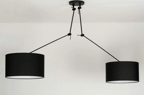 Závěsné designové černé svítidlo nad stůl Snap Light Duo Black and Black