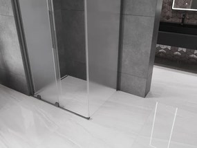 Mexen Velar, sprchový kout s posuvnými dveřmi 120 x 70 cm, 8mm sklo námraza, broušený grafit, 871-120-070-31-95