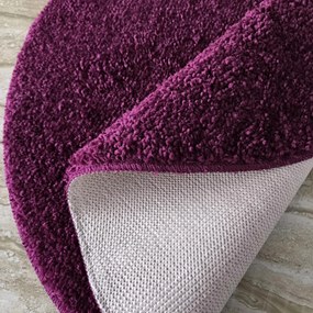 DY Kulatý fialový huňatý koberec Kamel Rozměr: 60 cm