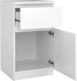 Noční stolek Simplicity IV, bílý lesk