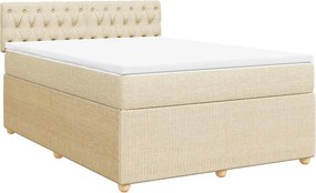 Box spring postel s matrací krémová 140x200 cm textil 3289791