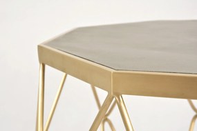 Konferenční stolek Glamo 68 cm zlatý/šedý