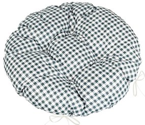 Bellatex Sedák BERTA kulatý prošívaný průměr 40 cm Kostička šedá