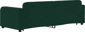 Válenda s přistýlkou a zásuvkami tmavě zelená 80 x 200 cm samet 3196972
