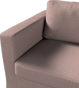 Potah na pohovku IKEA  Karlstad 3-místná, nerozkládací, dlouhý barva růžová látka pletený vzor