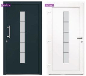 Vchodové dveře hliník a PVC antracitové 100 x 210 cm - Default Title