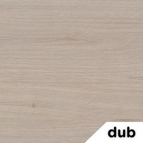 Výškově nastavitelný stůl OfficeTech D, 140 x 80 cm, bílá podnož, dub