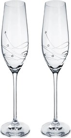 A-KRISTAL Classic - skleničky na sekt se Swarovski® Elements | sada 2 sklenic