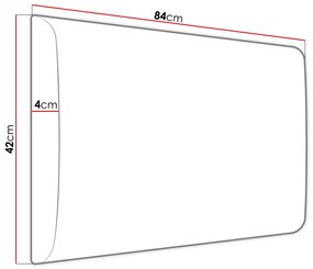 Čalouněný panel na zeď 84x42 PAG - žlutý