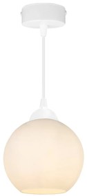 Závěsné svítidlo ELIZA, 1x bílé skleněné stínítko (výběr ze 2 barev konstrukce)
