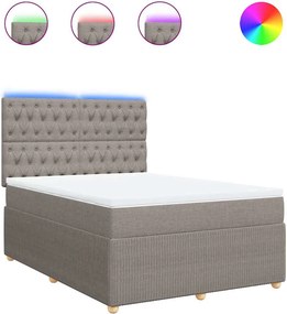 Box spring postel s matrací taupe 160x200 cm textil 3294418