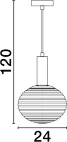 Závěsné svítidlo NOVA LUCE ALLEN Ε27 9028844 bez žárovky