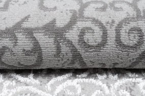 Exkluzivní šedý koberec s bílým orientálním vzorem Šířka: 200 cm | Délka: 300 cm