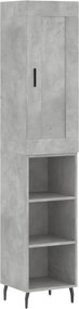 Skříň highboard betonově šedá 34,5x34x180 cm kompozitní dřevo 3200341