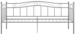 Rám postele/pohovky šedý kovový 90 x 200 cm,  324781