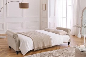 Designová rozkládací pohovka Scarlet 220 cm šampaňský samet