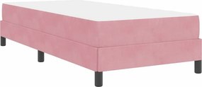 Postel s boxspringem s matrací Růžová 100 x 220 cm textil 3398784