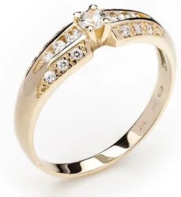 Dámský zásnubní zlatý prsten se zirkony cca 585/2,9gr vel. libovolná 223041342