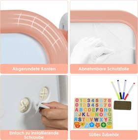 Costway Dětský umělecký stojan 2 v 1 Oboustranná magnetická tabule a stojan