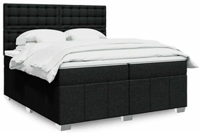 Box spring postel s matrací černá 200x200 cm textil 3294091