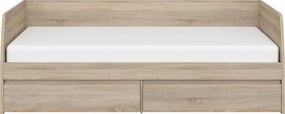 Postel 2S, 90x200, dub sonoma, NORTY TYP 28