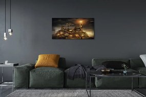 Obrazy na plátně Lucerna mraky plavidel 100x50 cm