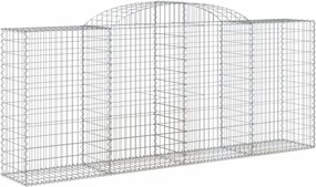 Klenuté gabionové koše 12ks 300x50x120/140cm pozinkované železo 3146729