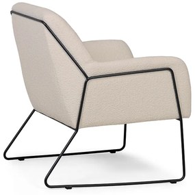 Krémové designové křeslo MILAN