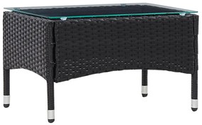 Konferenční stolek černý 60 x 40 x 36 cm polyratan - Default Title