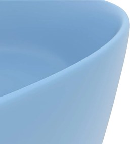 Luxusní umyvadlo kulaté matné světle modré 40 x 15 cm keramické 147011
