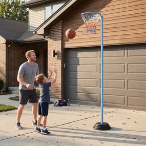 Costway Sloupka na nohejbal Volně stojící basketbalový koš s výškově