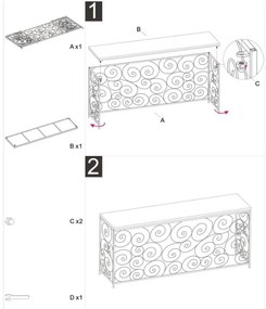 Designová konzole Bellachay 140 cm zlatá