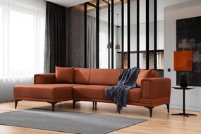 Hanah Home Rohová pohovka HORIZON červenooranžová levá
